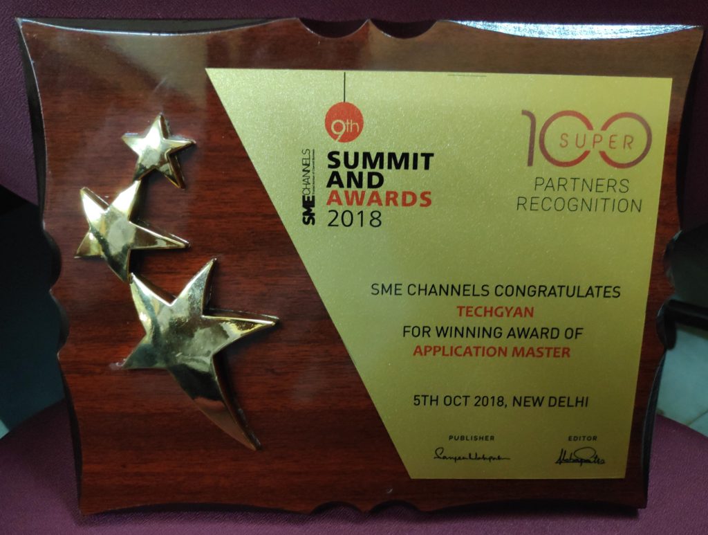TechGyan wins Gold at SME Channels 2018 award — TechGyan - Cloud Changes Everything