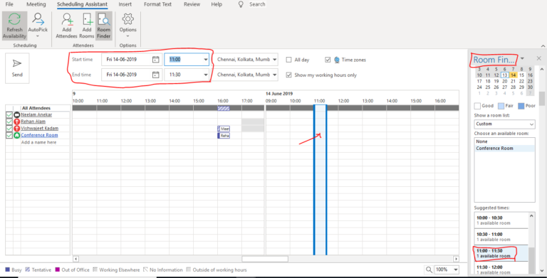 Scheduling a meeting with MS Exchange — TechGyan - Cloud Changes Everything