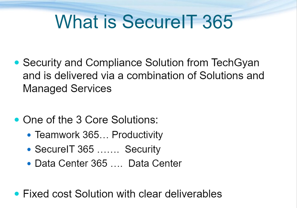 Security & Compliance Workshop - 26 Nov 2019 — TechGyan - Cloud Changes Everything